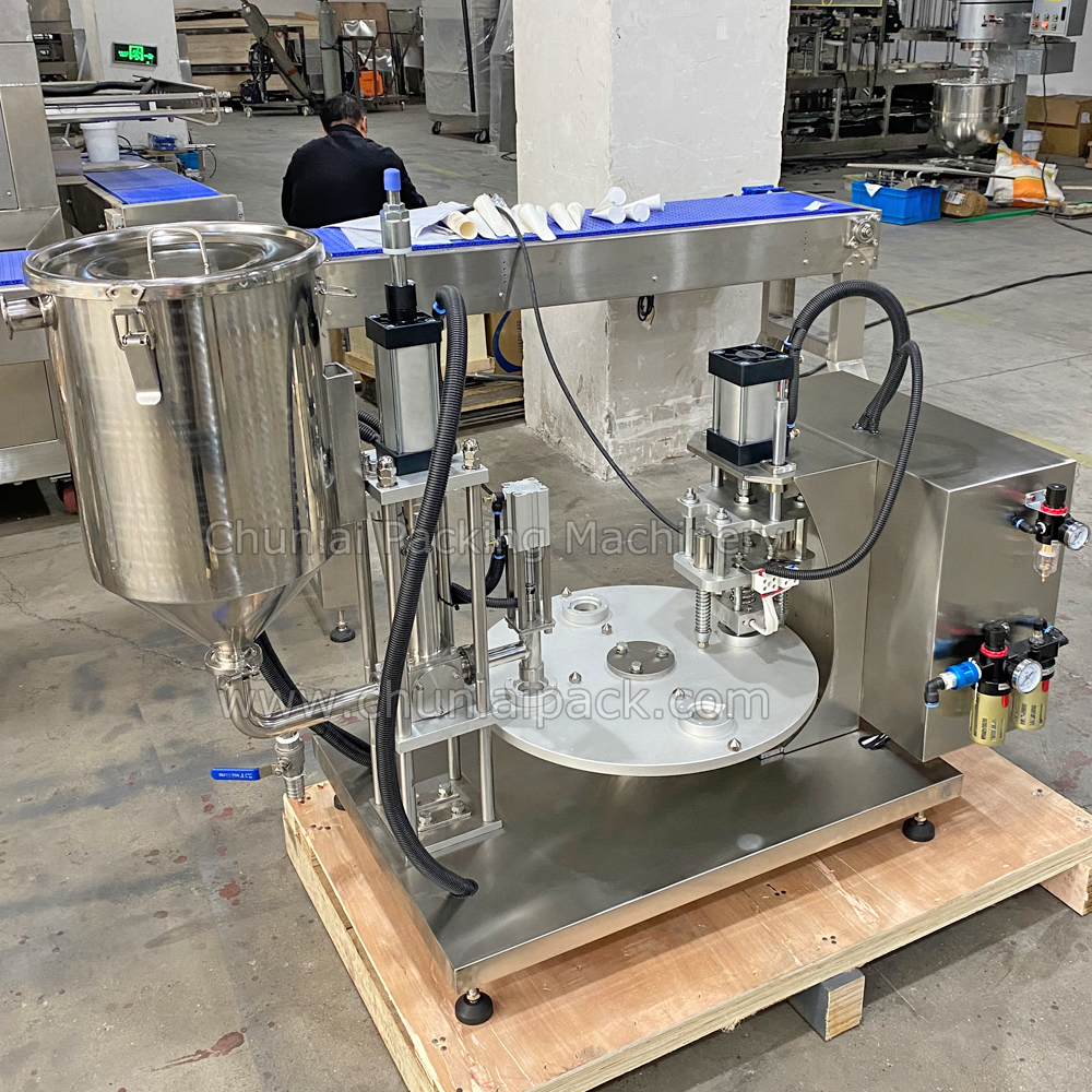 4 Positions Semi Automatic Rotary Type Calippo Tube Filling Sealing Machine from China ...